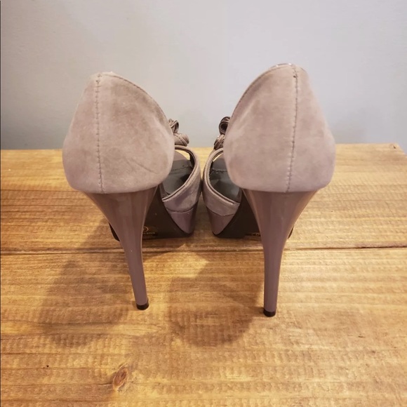 Shoes | Dorsay Floral Open Toed Beige Platform Heels | Poshmark
